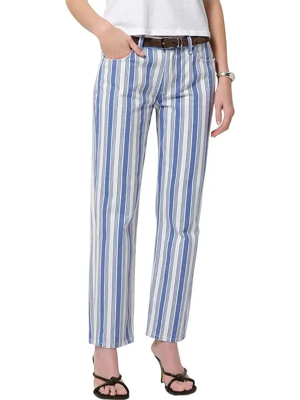 Citizens Of Humanity Anissa High Rise Straight Leg Jeans - Mar Stripe