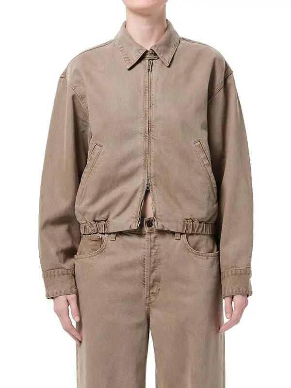 AGOLDE Nile Denim Bomber Jacket - Trail