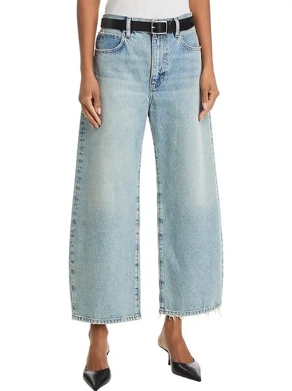 FRAME The Bow High Rise Crop Jeans - Coastal