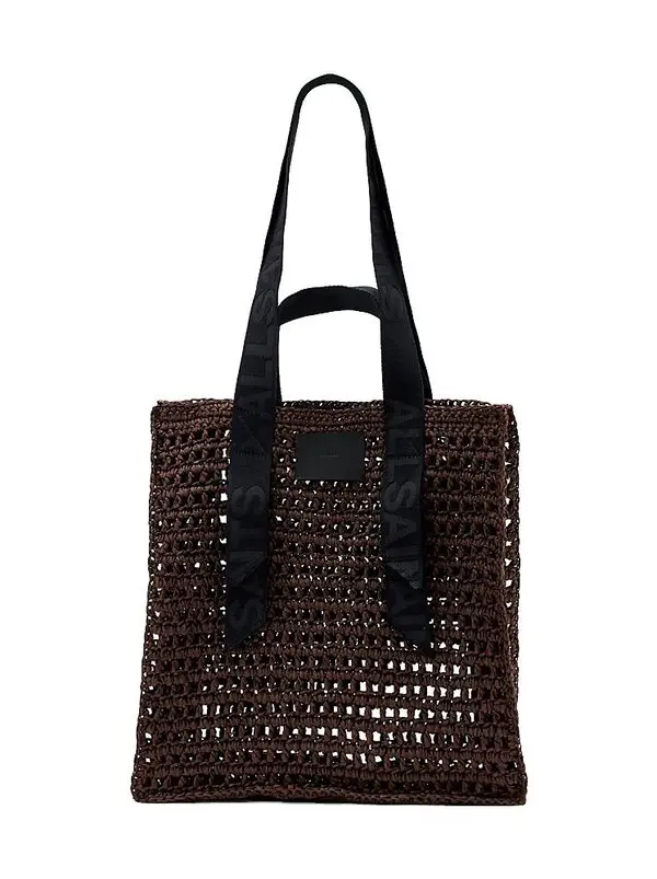 ALLSAINTS Lullah Large Paper Tote - Cognac Brown