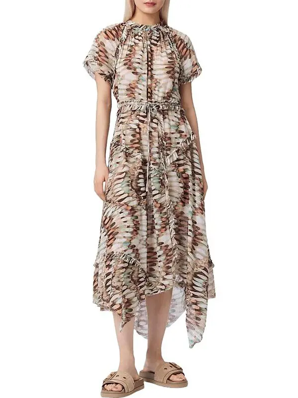 ALLSAINTS Lamaia Ruffled Dress - Oceano Soft Pink