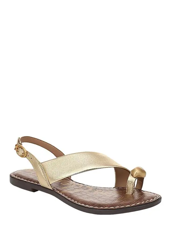 Sam Edelman Grace Flat Sandals - Amber Gold