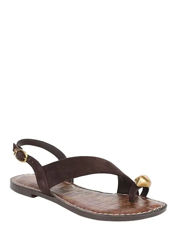 Sam Edelman Grace Flat Sandals - Cafe Noir