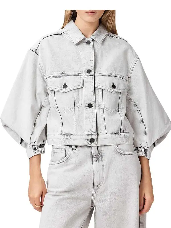 ALLSAINTS Luca Denim Jacket - Bleached Grey