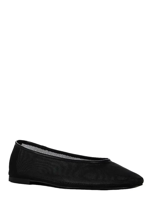 Aqua Annie Mesh Ballet Flats - Black Mesh