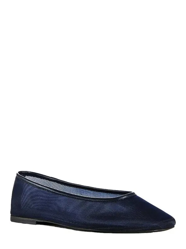Aqua Annie Mesh Ballet Flats - Navy Mesh