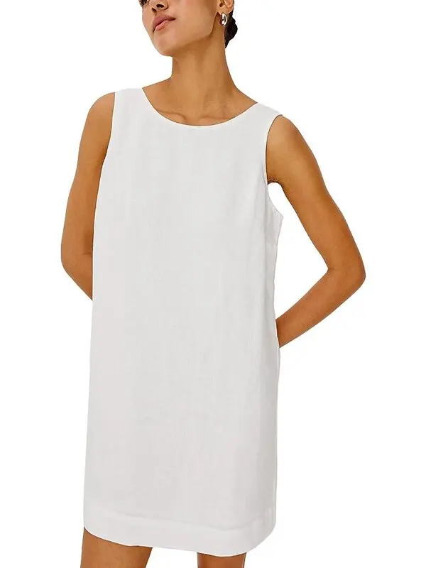 Rails Linen Shift Dress - White