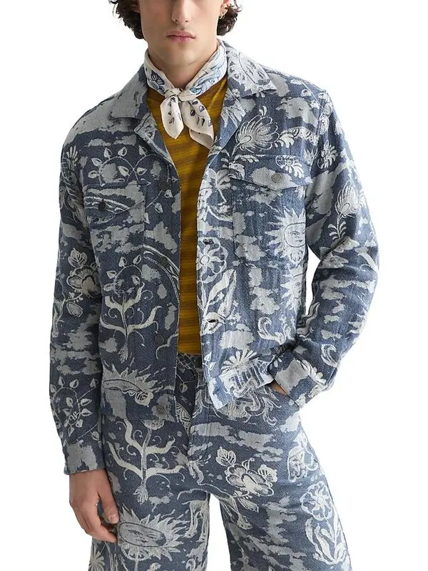 Scotch & Soda Jacquard Patterned Jacket - Delft Tile