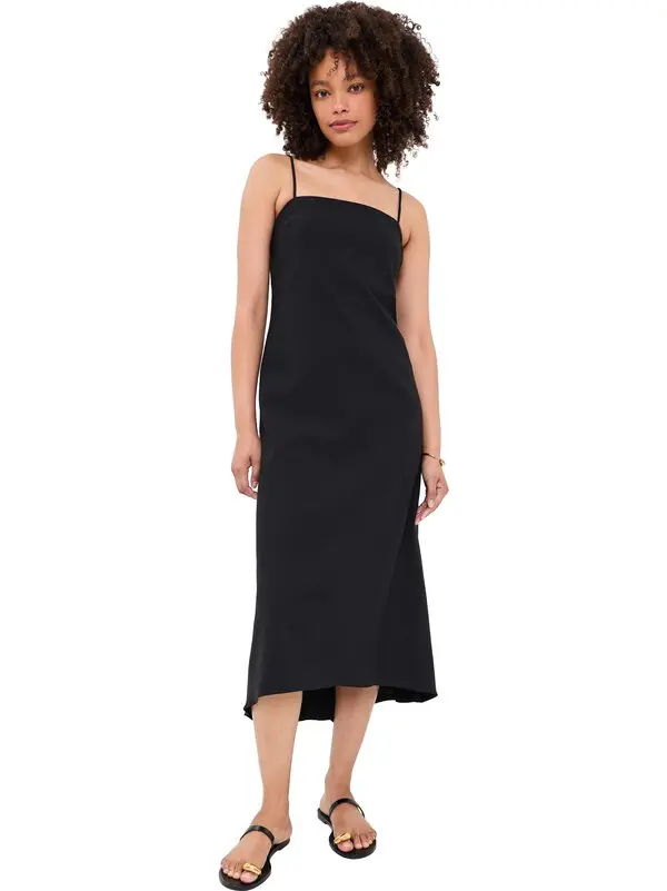 LA LIGNE Drape Back Midi Dress - Black