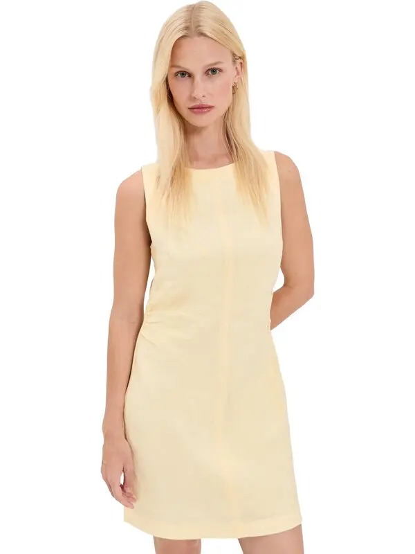 Madewell Boat Neck Linen Mini Dress - Candlelight