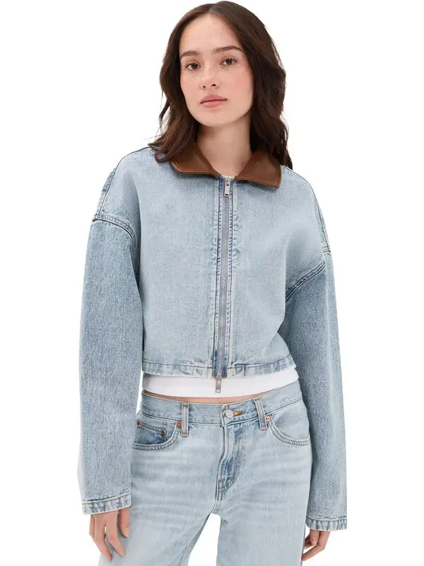SEROYA Coop Jacket With Denim Trim - Coastline