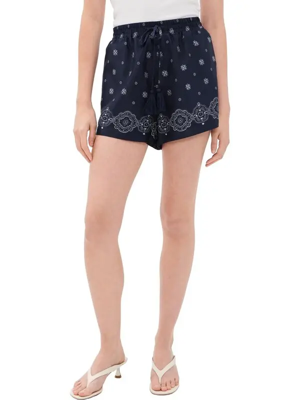 Good American The Recess Shorts In Print - Bandana