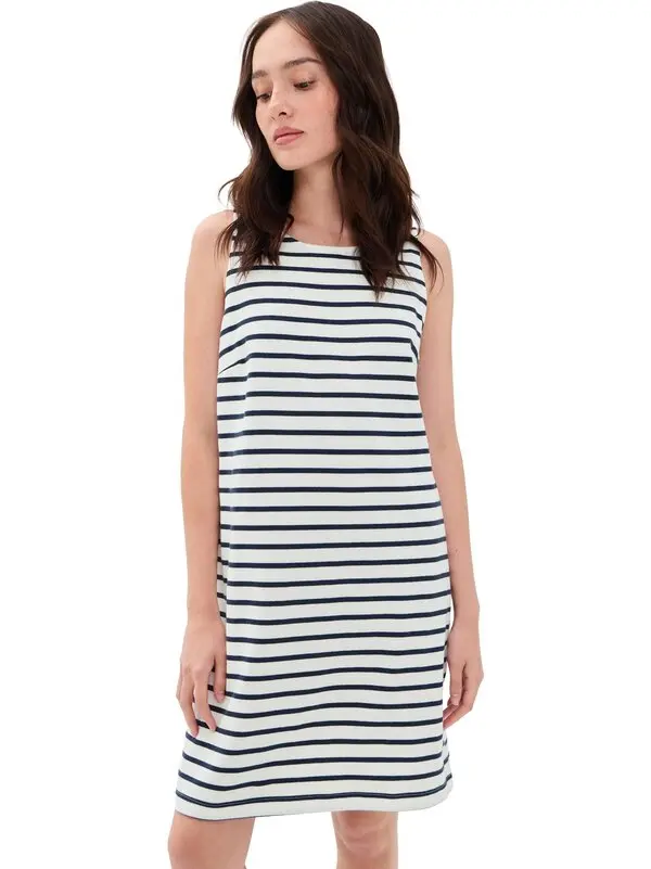 Rails Kaylee Striped Cotton Tank Dress - Ivory Navy Stripe