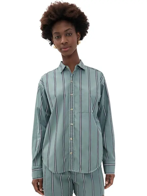 Donni. Pop Stripe Shirt - Sage