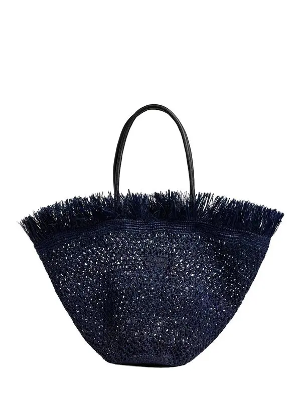 BTB LOS ANGELES Trina Fringe Tote - Navy