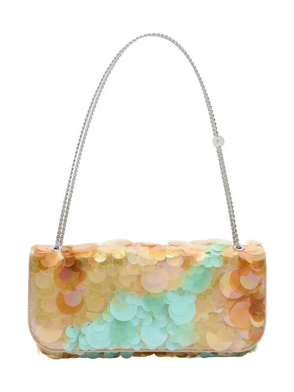Rabanne Disc-embellished Leather Shoulder Bag - Multicoloured