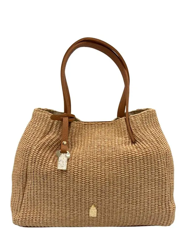 FRANCHETTI BOND Raffia Tote - Beige