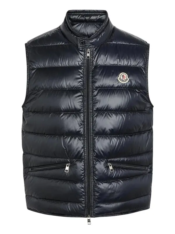 Moncler Gui Padded Nylon Gilet - Navy