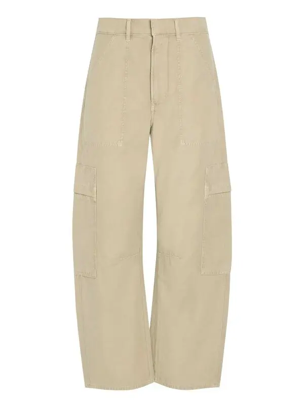 Citizens Of Humanity Marcelle Cotton-twill Cargo Trousers - Beige
