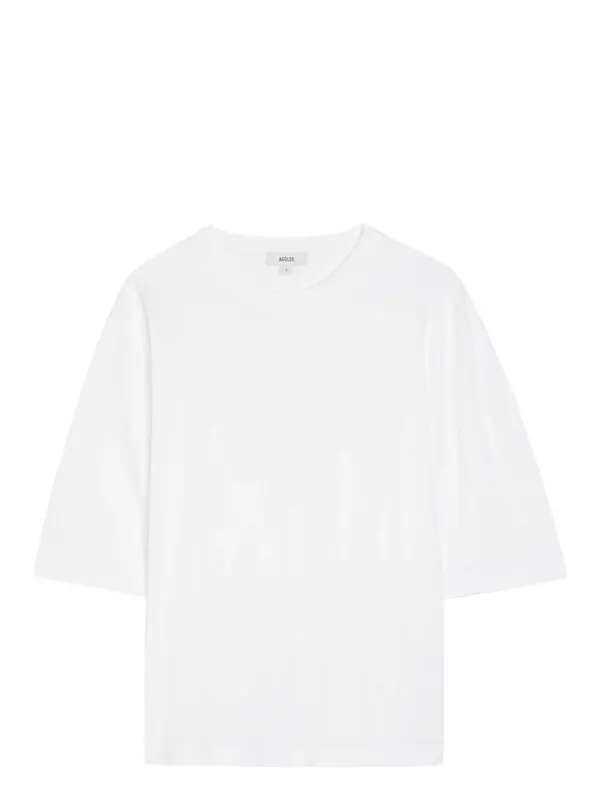 AGOLDE Ellery Lace-up Cotton T-shirt - White