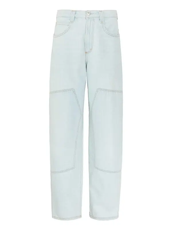 AGOLDE Laria Pieced Barrel-leg Jeans - Light Blue