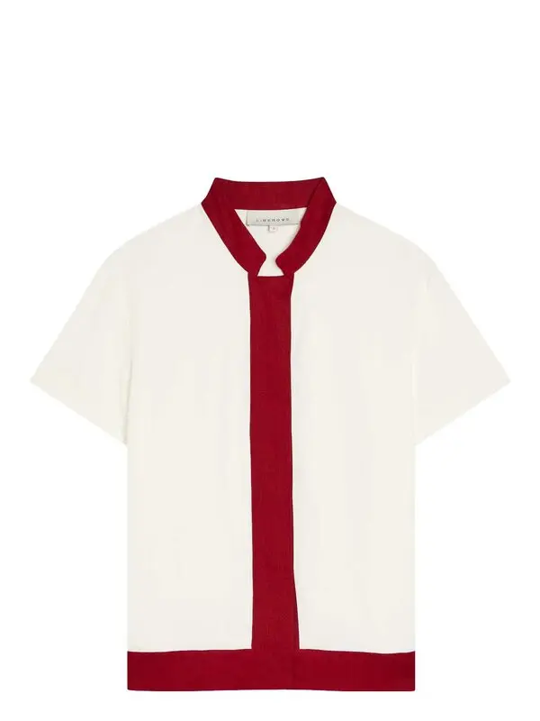 LIBEROWE Hana Contrasting-trim Woven Shirt - White