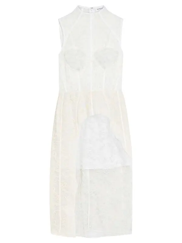 Acne Studios Embroidered Lace Corset Midi Dress - White