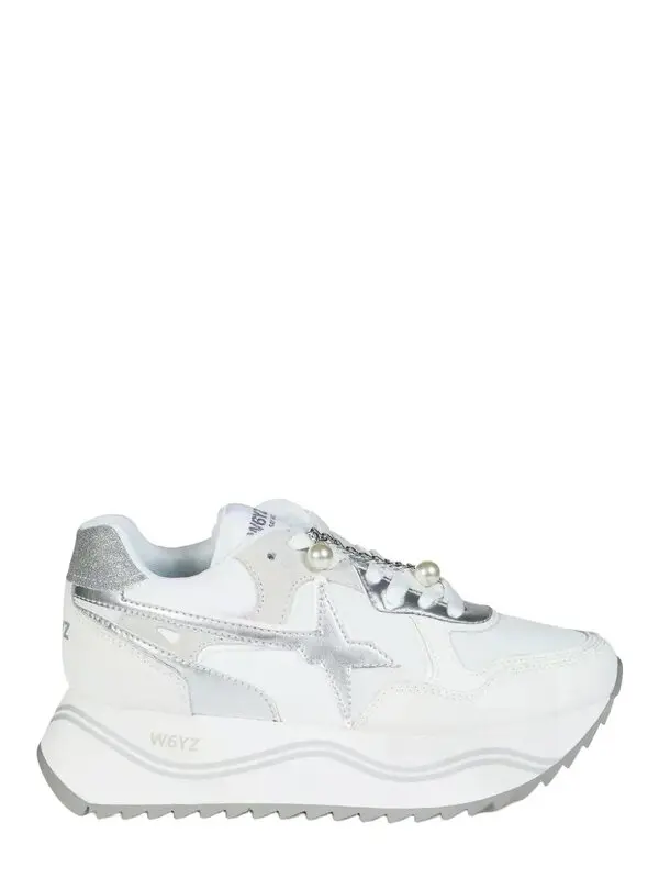 W6YZ Embellished Sneakers - White