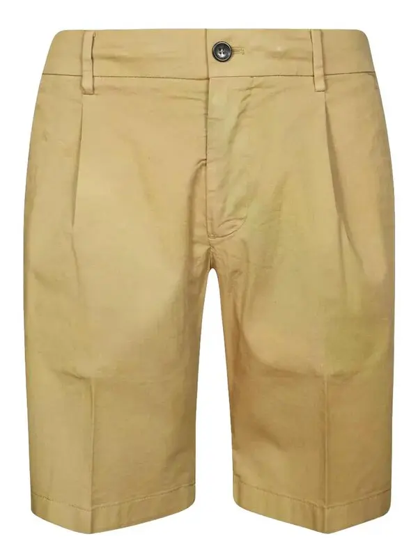 BE ABLE Pleated Bermuda Shorts - Neutrals
