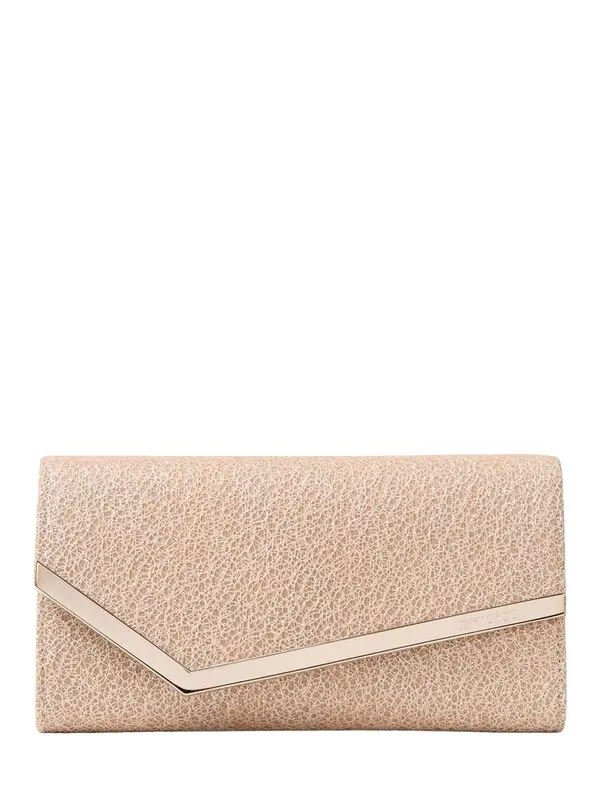 JIMMY CHOO Emmie Clutch Bag With Chain Strap - Nude