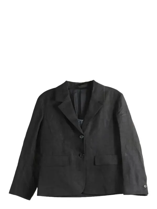 MARGARET HOWELL Notch Lapel Flap Pocket Jacket - Black