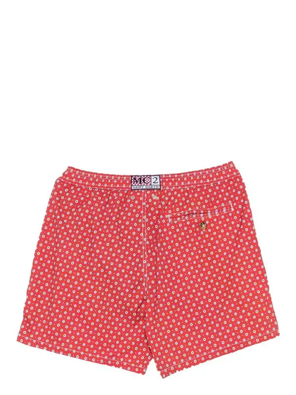 MC2 SAINT BARTH Floral Print Swim Shorts - Red