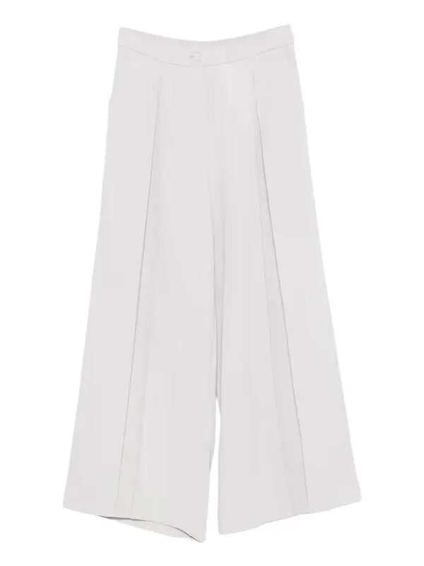 Imperial Pleated Wide-leg Trousers - Grey