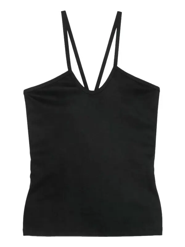 Imperial Ribbed Sleeveless Top - Black