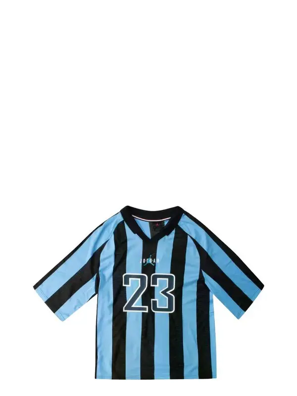 JORDAN Brooklyn Terrace Striped V-neck T-shirt - Blue