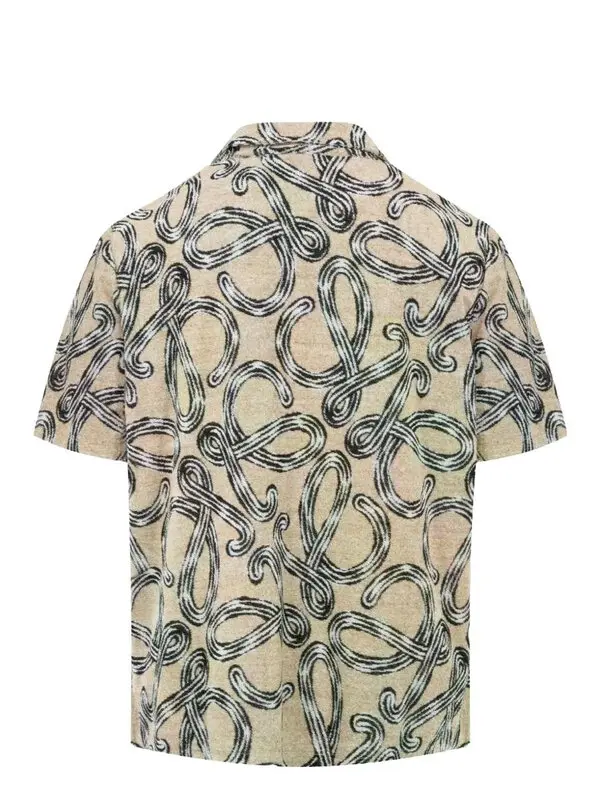 Loewe Anagram-pattern Short-sleeve Shirt - Neutrals