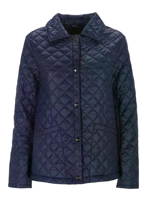 HUSKY Quilted Button-up Jacket - Blue
