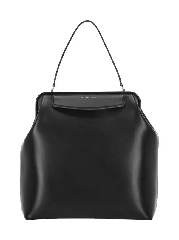 Carven Large Carmen Leather Tote Bag - Black