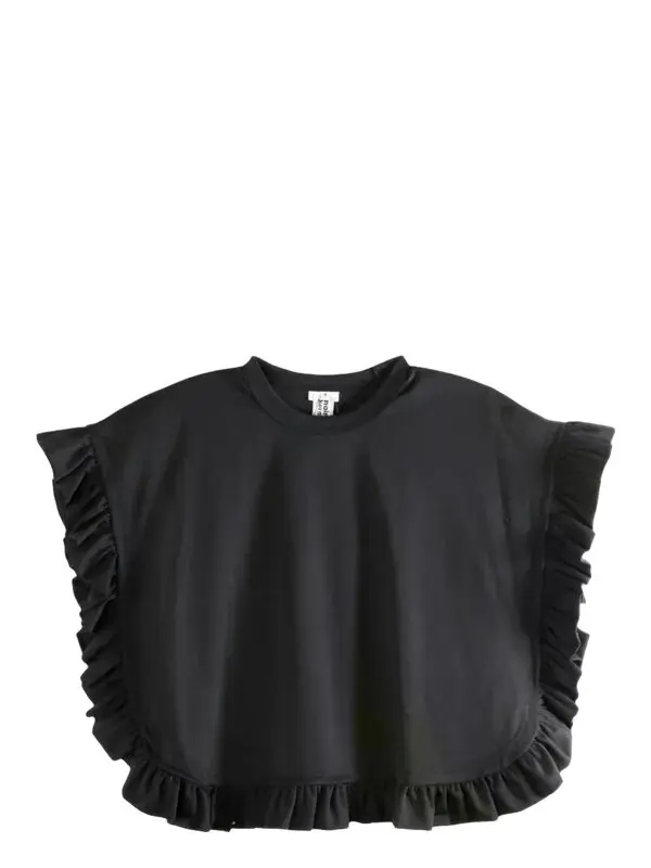 Comme Des Garçons Ruffled Sleeveless T-shirt - Black