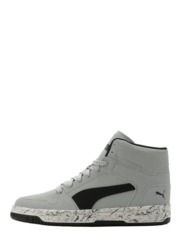 PUMA Rebound Layup Nubuck Marble High Top Sneakers - Gray