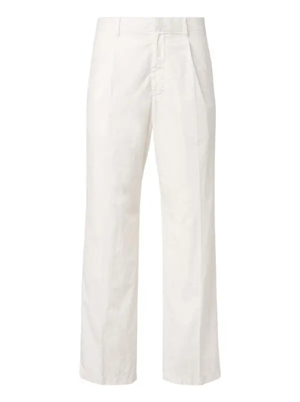 Auralee Cotton Straight Pants - White