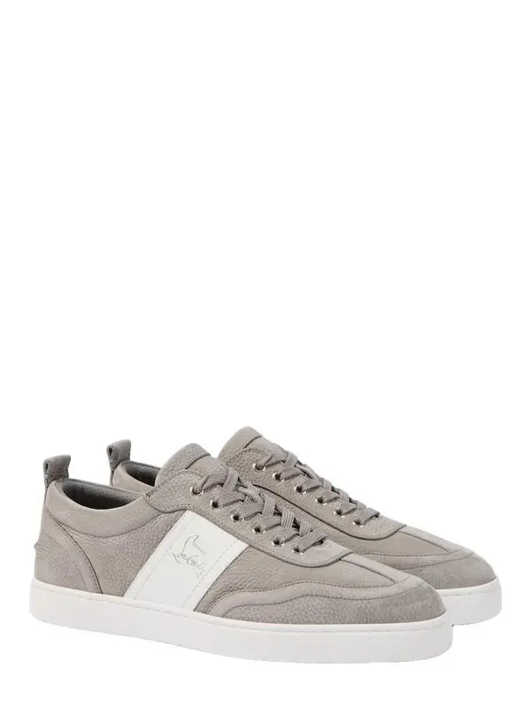 CHRISTIAN LOUBOUTIN Retero Leather Sneakers - Grey
