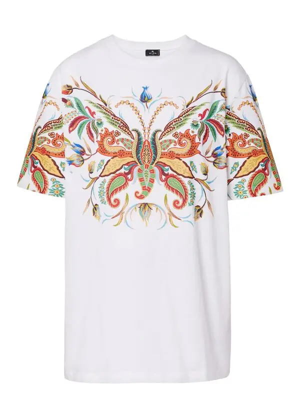 Etro Printed Cotton Jersey T-shirt - White