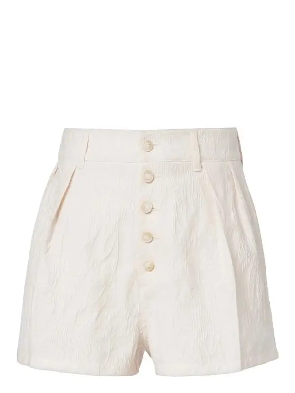 Etro Cotton-blend Jacquard Shorts - White