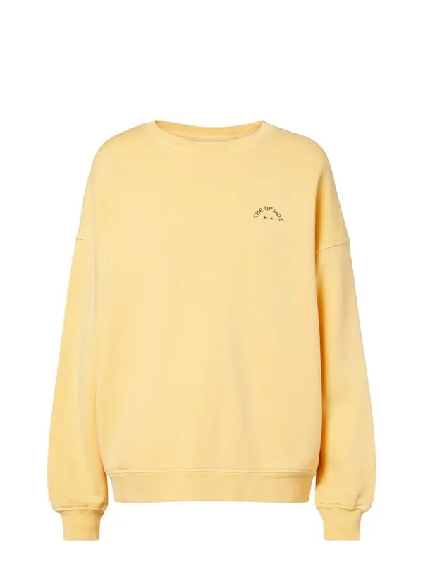 The Upside Paradise Coolum Cotton Jersey Sweatshirt - Yellow