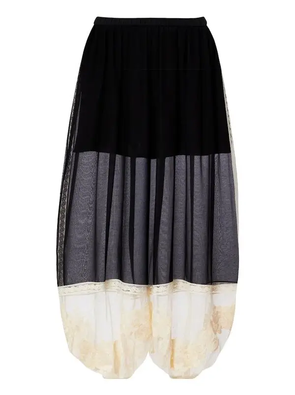 Zimmermann Roselight Cotton And Silk Balloon Pants - Black