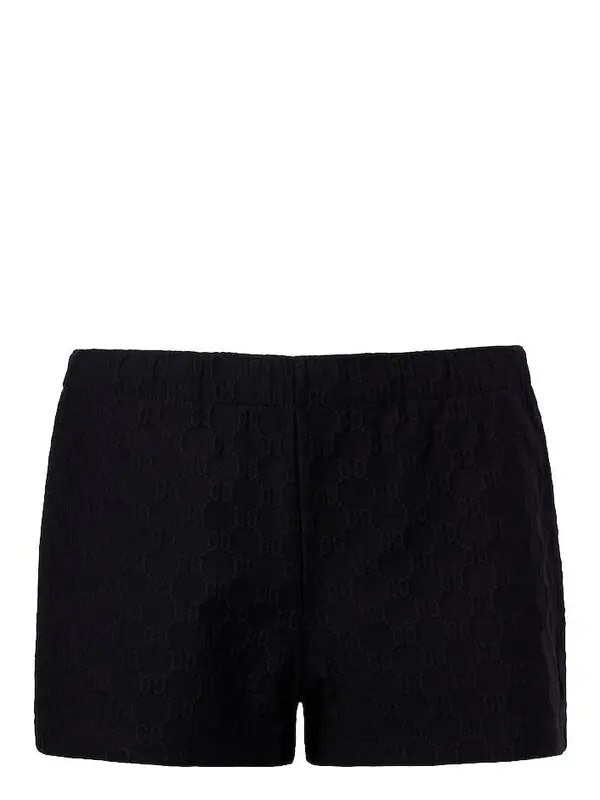 Gucci Gg Jacquard Jersey Shorts - Black
