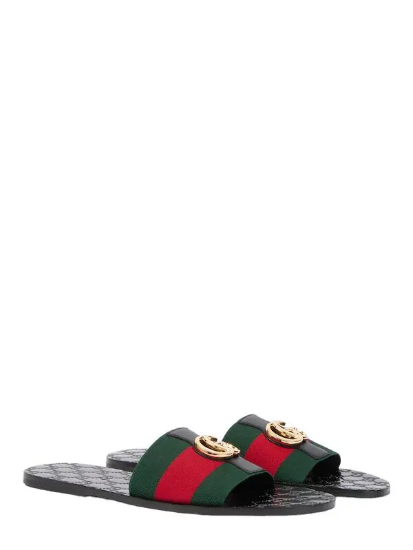 Gucci Riviera Double G Slides - Multicoloured