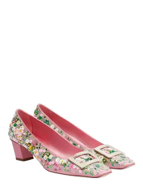 ROGER VIVIER Belle Vivier Embellished Pumps - Pink