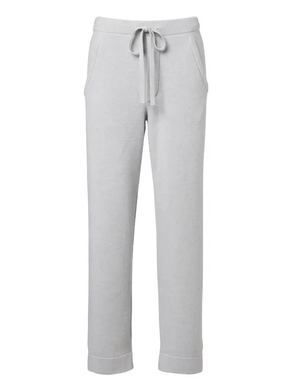 GOD'S TRUE CASHMERE Straight Leg Pants With Rose Quartz Detail - Grey